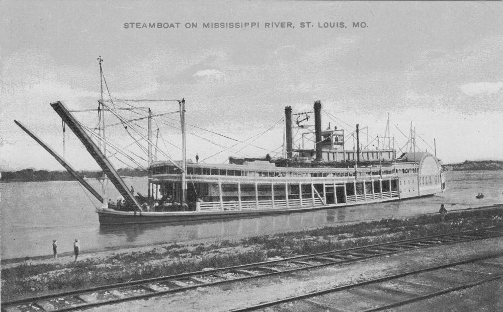 Mississippi and Ohio Rivers Paddle Steamers